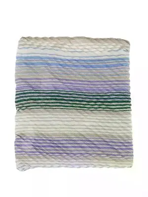 Missoni Embroidered Striped Scarf - Neutrals