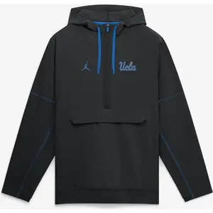 JORDAN BRAND Ucla Bruins 2026 Sideline Anorak Half-zip Hooded Jacket - Black