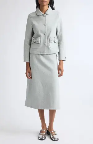 Sandy Liang Knoll Bow Detail Jacket