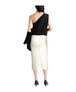 Sportmax Minimalist Satin Midi Skirt