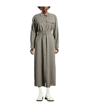 Max Mara Minimalist Solid Shirt Dress