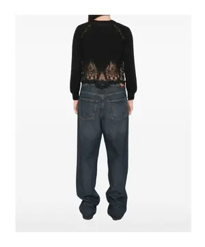 Ermanno Scervino Lace-trim Button-up Cardigan