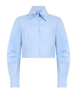 Elisabetta Franchi Long-sleeve Shirt With Snap Closures - Blue