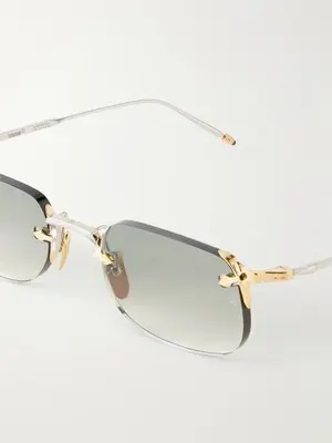 JACQUES MARIE MAGE Rimless Square-frame Titanium Sunglasses