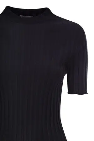Peserico Short-sleeved Ribbed Sweater