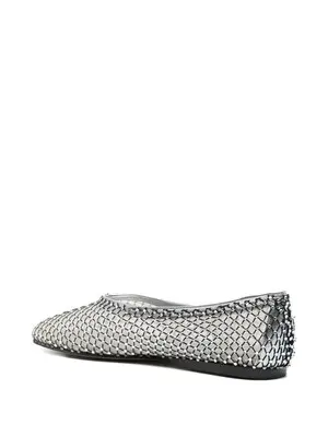 FORTE_FORTE Rhinestone Mesh Ballet Flats