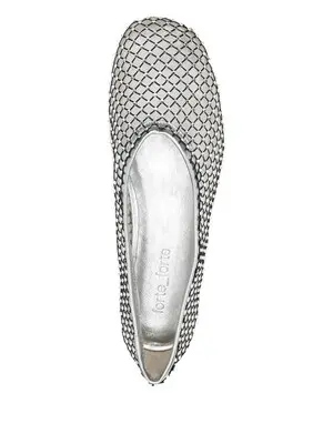FORTE_FORTE Rhinestone Mesh Ballet Flats