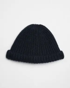 Celine Ribbed Cashmere Bucket - Navy