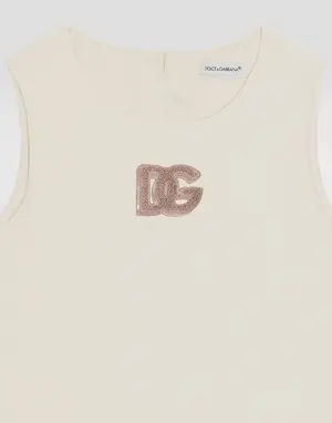 Dolce & Gabbana Logo-embroidered Sleeveless Dress