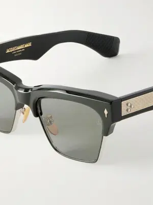 JACQUES MARIE MAGE Bugsy D-frame Acetate Sunglasses - No