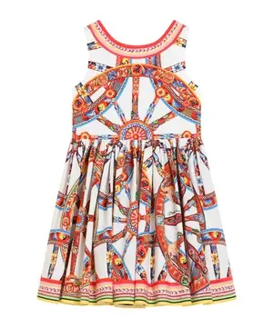 Dolce & Gabbana Carretto-print Poplin Dress - Multicolor