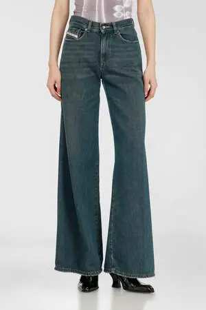 DIESEL® Flare Jeans Regular Waist 1978 D-akemi, Dark Zip Fly
