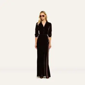 L'Agence Argo Velvet Blouse Top