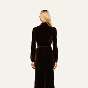 L'Agence Argo Velvet Blouse Top