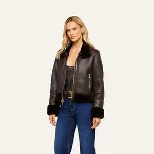 L'Agence Glacia Shearling Jacket