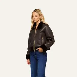 L'Agence Glacia Shearling Jacket
