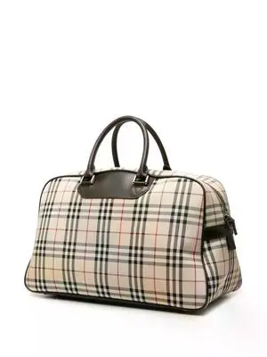 Burberry 2000-2017 House Check Canvas Boston Bag