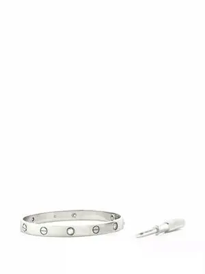 Cartier Love 4 Diamond 18k White Gold And Diamonds Bracelet