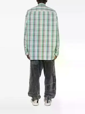 Mihara Yasuhiro Check-pattern Logo-patch Shirt
