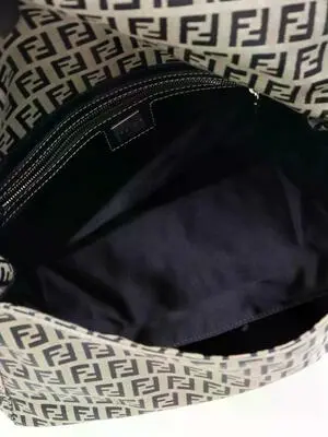 Fendi 2000-2010 Zucchino Canvas Mamma Forever Shoulder Bag