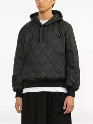 Play Comme Des Garcon Quilted Emblem Hoodie