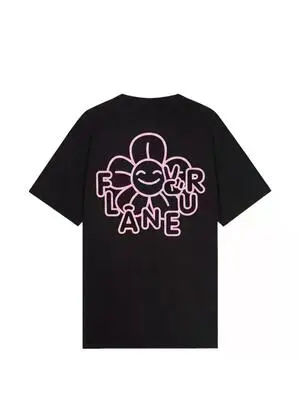 FLANEUR Happy Flower T-shirt - Black