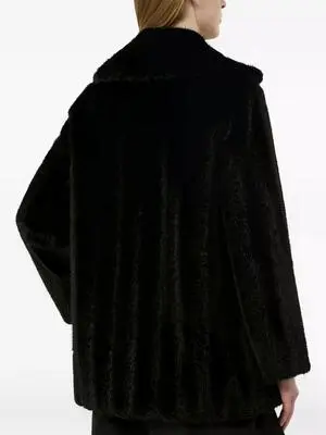 Max Mara Fluffy Faux-fur Lapel-collar Coat