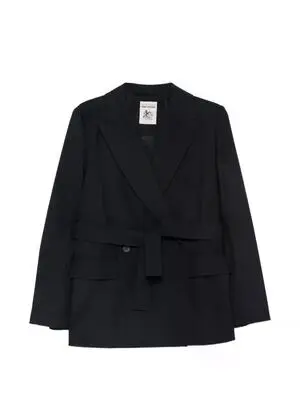 SEMICOUTURE Belted Double-breasted Blazer