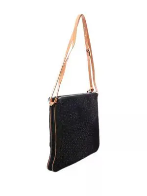 Celine 20th Century C Macadam Suede Shoulder Bag