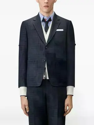 Thom Browne Windowpane Checked Blazer