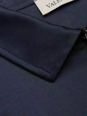VALENZA Zip-neck Long-sleeve Polo Shirt