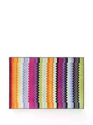 Missoni Giacomo Zigzag-print Bath Mat - Orange