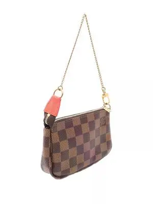 LOUIS VUITTON 2015 Damier Ebene Christmas Animation Evasion Mini Pochette Accessoires Handbag - Brown