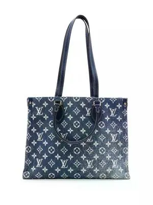 LOUIS VUITTON 2021-2026 Monogram Denim Onthego Mm Satchel