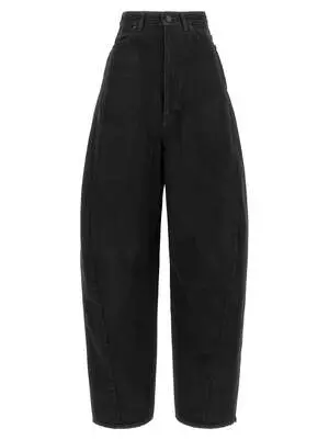 Balenciaga Balenciaga Women Barrel Leg Jeans Black