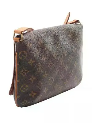 LOUIS VUITTON 1999 Monogram Musette Tango Short Strap Shoulder Bag - Brown