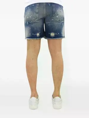 FLANEUR Distressed Frayed-hem Denim Shorts