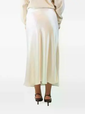 Galvan Mid Satin Skirt - Neutrals