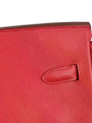 Hermès 2011 Epsom Birkin 40 Leather Tote Bag - Red