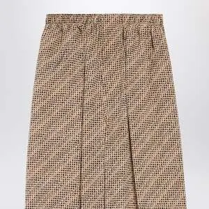 Balenciaga And Black Monogram Silk Crêpe Trousers