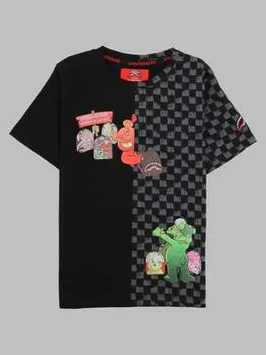 SPRAYGROUND Throw It To Me Drip Checkered Split Regular T Shirt