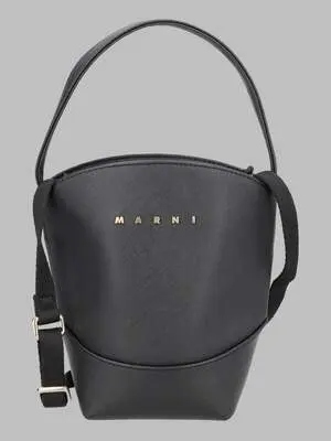 Marni Flower Basket With Deta - Black