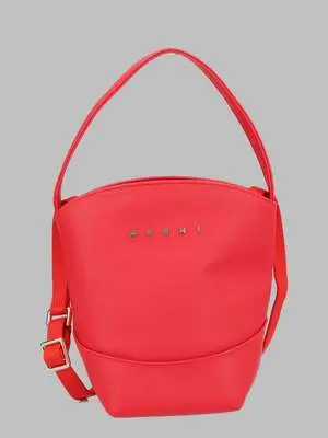 Marni Flower Basket With Deta - Red