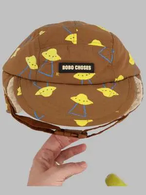 BOBO CHOSES Pixel Abduction All Over Winter Cap - Brown