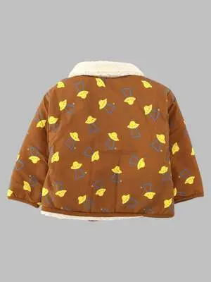 BOBO CHOSES Pixel Abduction Sheepskin Reversible Jacket - Brown