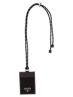 Prada Lace Card Holder - Black