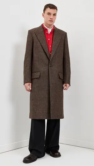 Acne Studios Ojammy Blurry Check Wool Coat - Brown