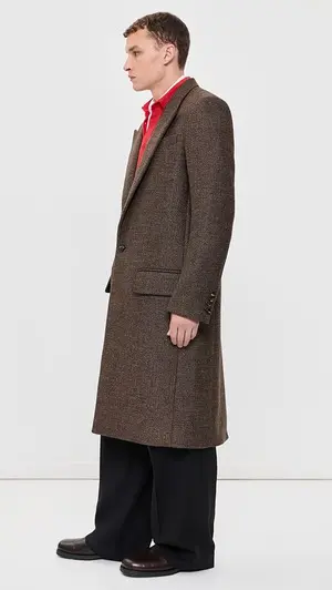 Acne Studios Ojammy Blurry Check Wool Coat