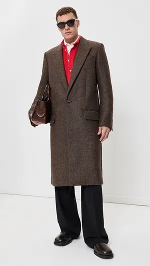 Acne Studios Ojammy Blurry Check Wool Coat