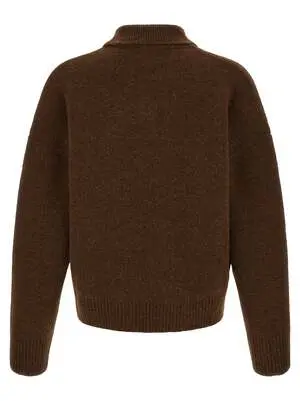 AMI Paris De Coeur' Polo Shirt - Brown